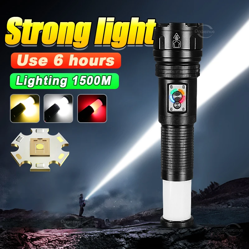 Uzun-menzilli-LED-el-feneri-y-ksek-g-taktik-spot-arama-el-feneri-tipi-C ...