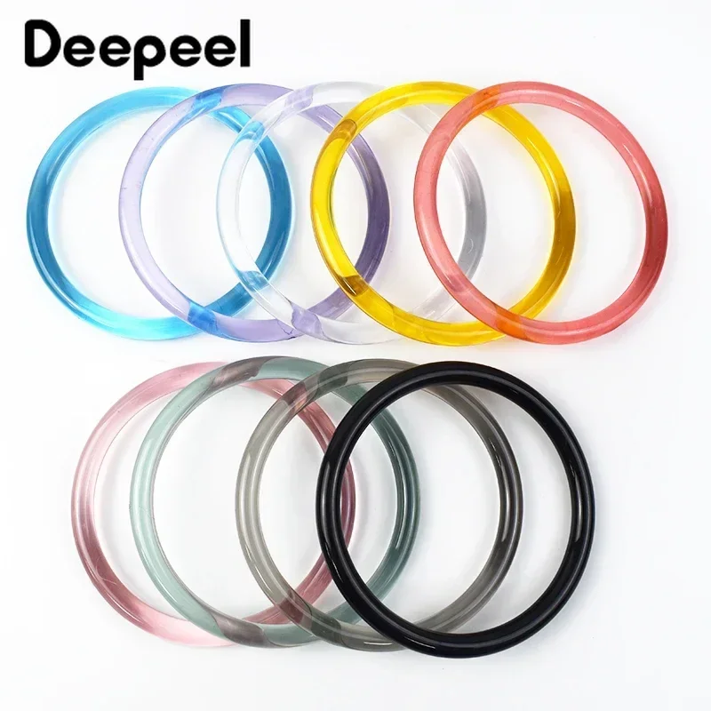 2-4-10Pcs-Deepeel-10cm-Acrylic-Round-Bag-Handle-Plastic-Transparent ...