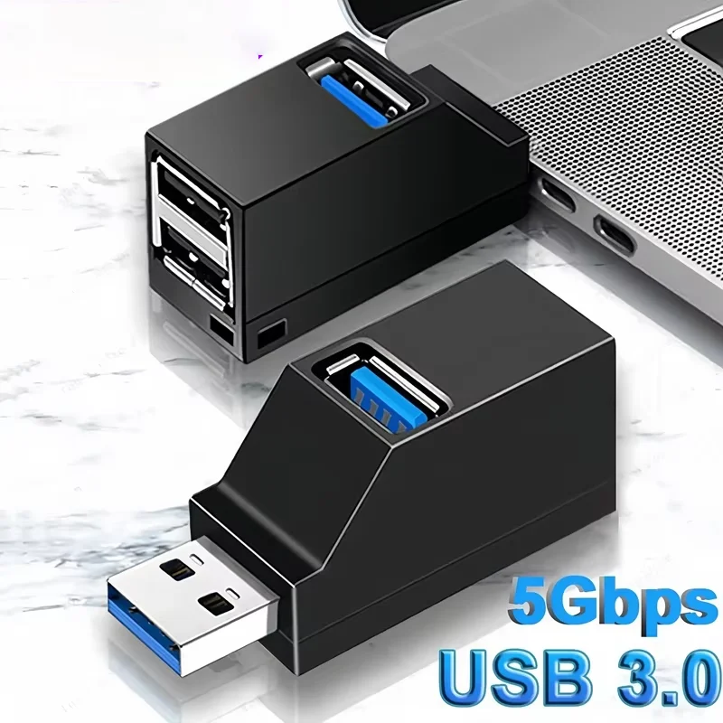 USB-A 3.0 3-in-1 HUB Data Adapter Docking Station Splitter Extender OTG ...