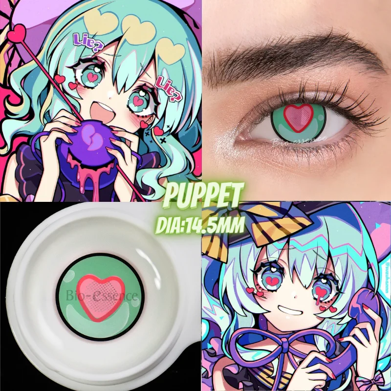 Bio-ess-ncia-Cosplay-Colorido-Lente-De-Contatos-Descart-vel-Anual-Olhos ...