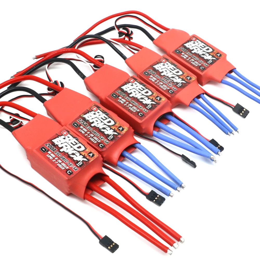 Red Brick 50A/70A/80A/100A/125A/200A Brushless ESC Electronic Speed Co ...