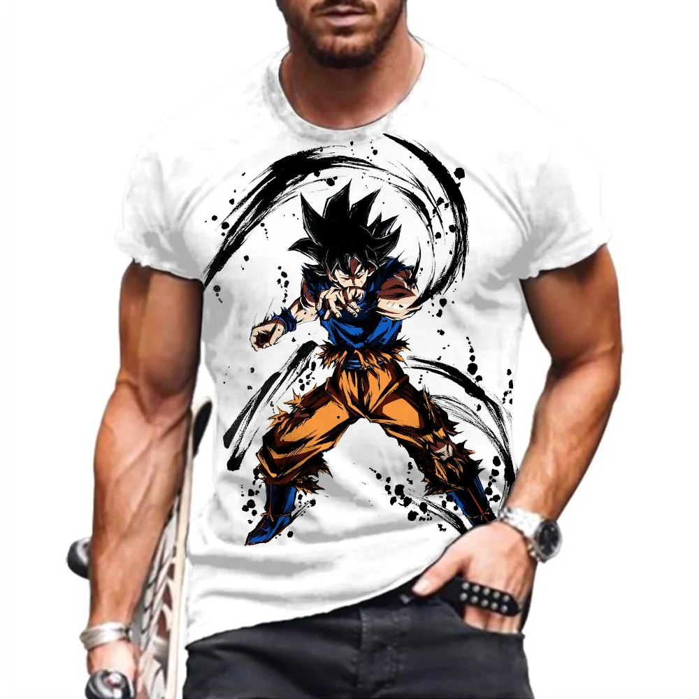 Camiseta-de-Goku-Essentials-para-hombre-ropa-de-Dragon-Ball-Z-Tops-de ...