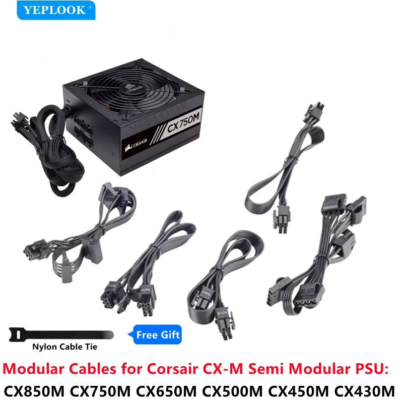 Original-Corsair-Modular-Cable-GPU-PCIe-8Pin-6-2Pin-CPU-4-4Pin-SATA ...