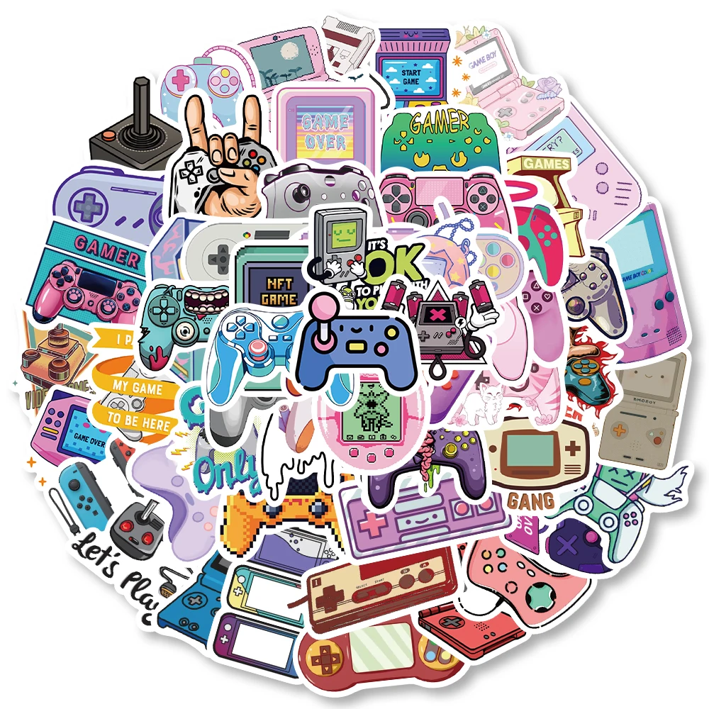 10/60PCS Gaming Stickers for Kids Water Bottles Video Gamer Stickers ...
