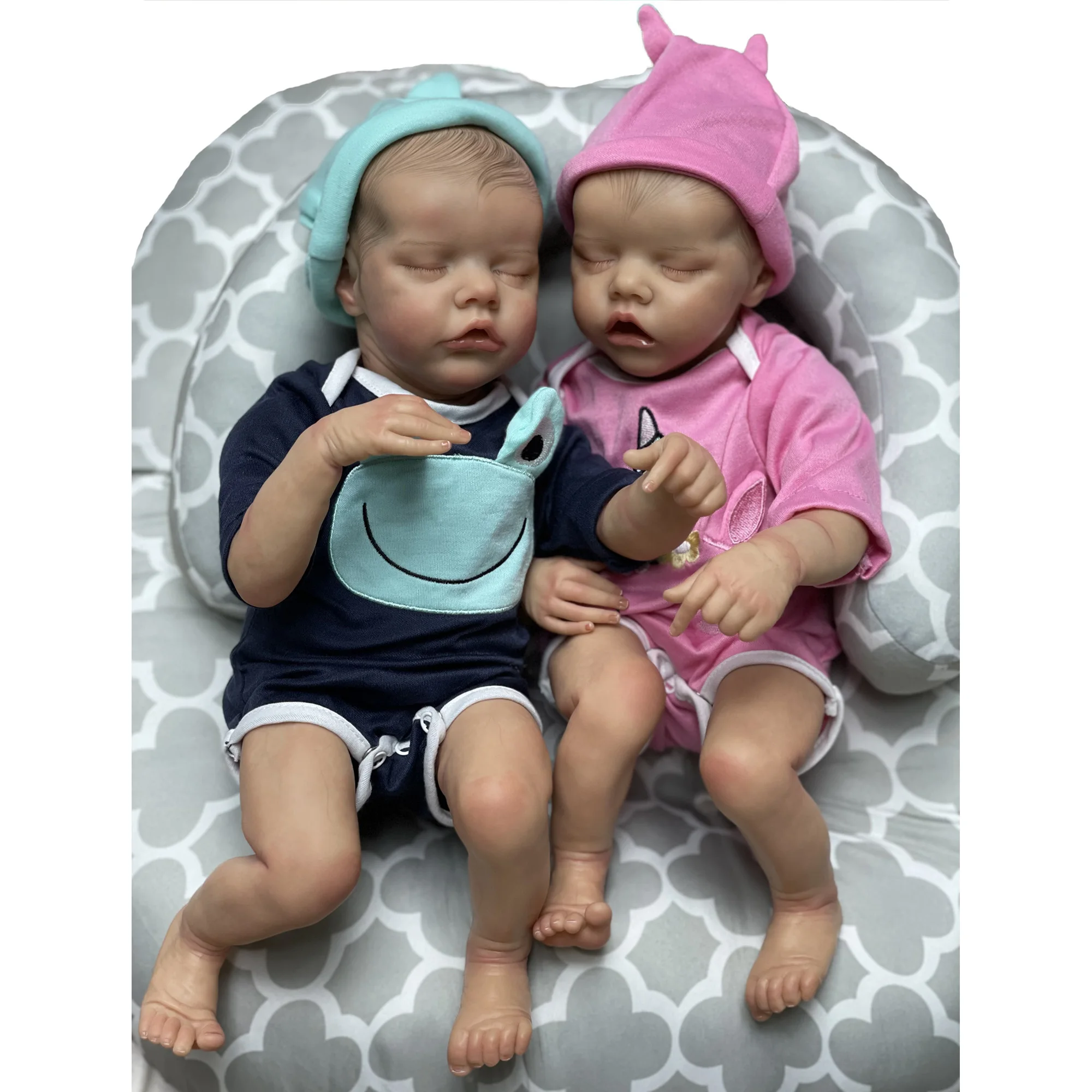 Otarddolls reborn bonecas 17 Polegada gêmeos a e b, realista bebe ...