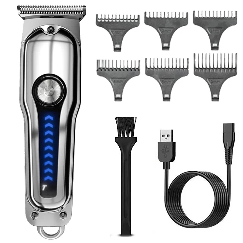 Cordless-Hair-Trimmer-Mini-Hair-Cutting-Kit-with-6-Guide-Combs-Portable ...