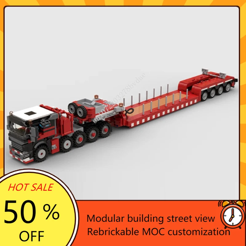 1175PCS-MOC-Building-Blocks-10x6-Semi-Tractor-with-0-4-Extendable-Euro ...