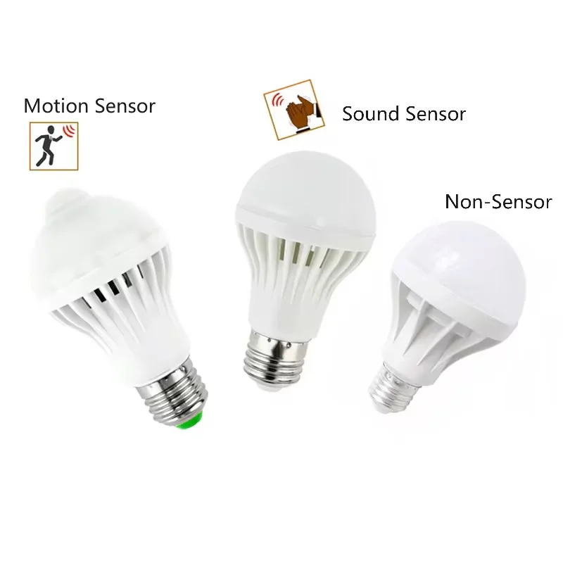 Smart-PIR-Led-Bulb-with-Motion-Sensor-E27-5W-9W-12W-15W-Non-Sensor ...