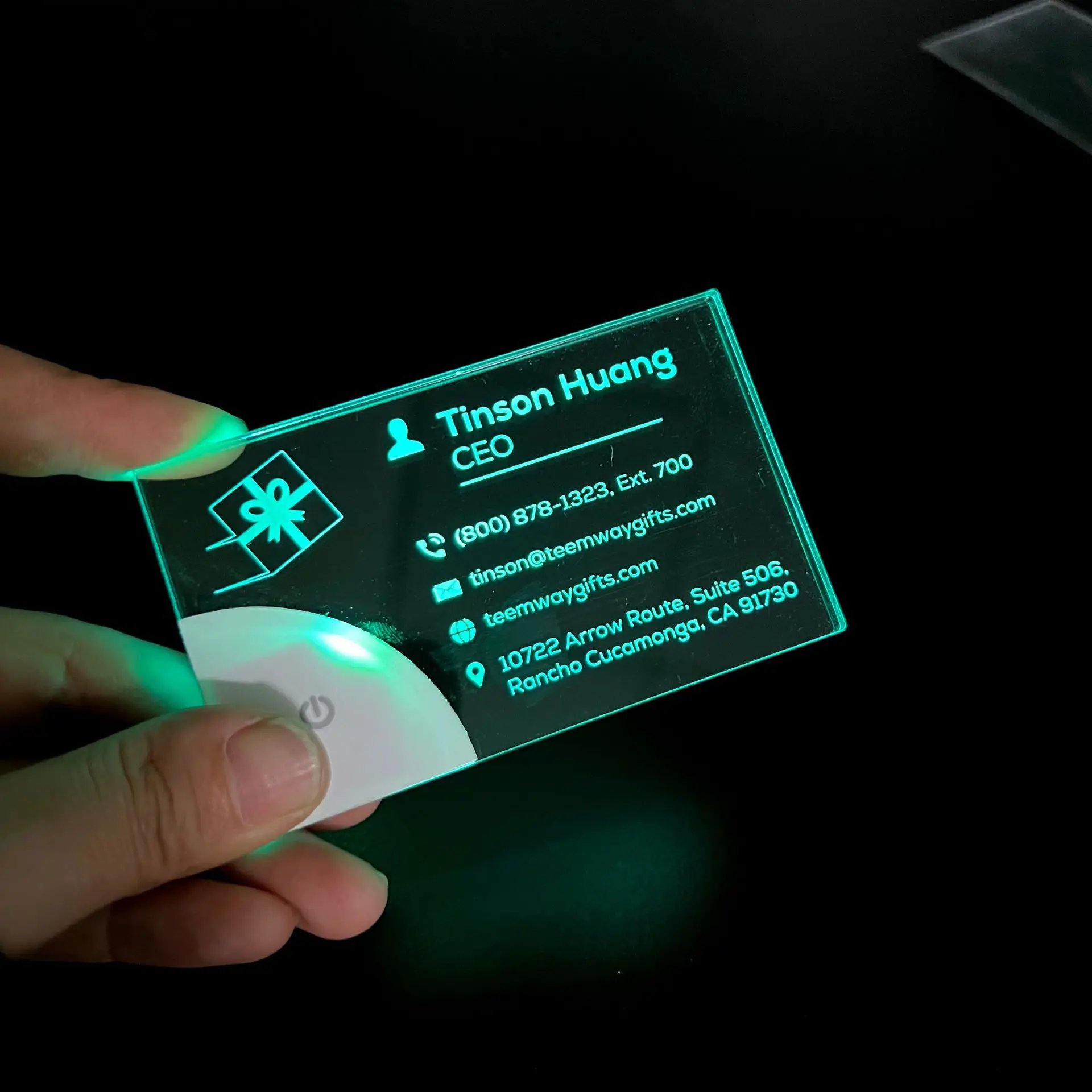 2023-New-Glowing-Business-Card-Nightlight-7-colors-3D-Led-Acrylic-DIY ...