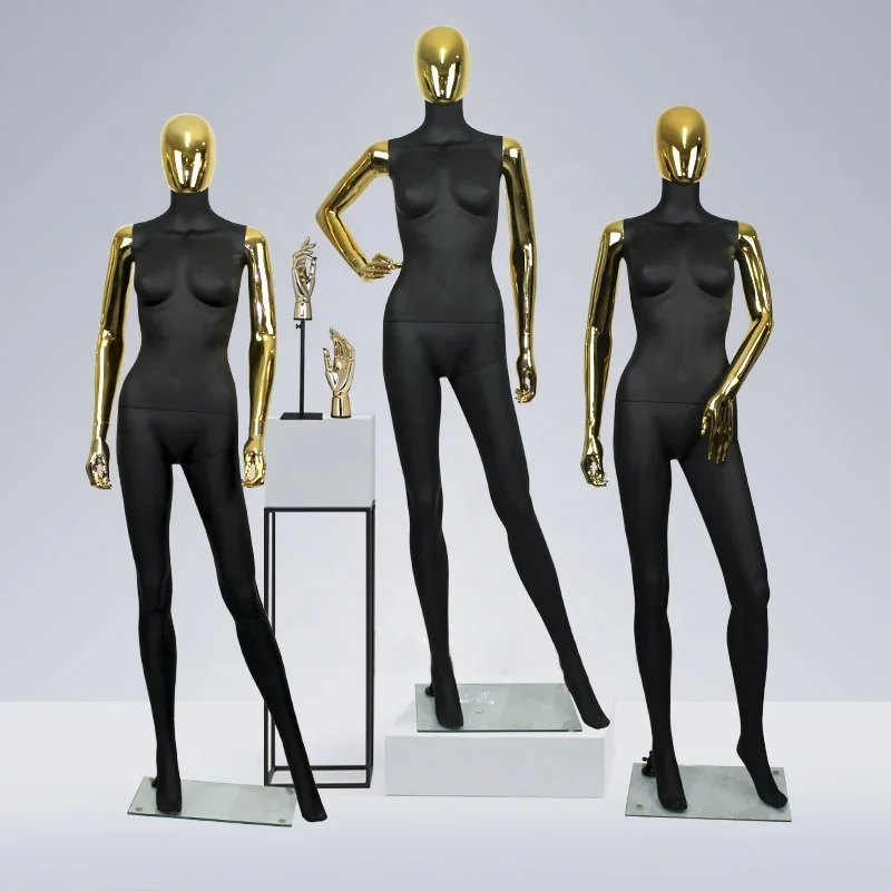 Mannequin-noir-complet-du-corps-pour-femme-mannequins-de-bras-dor-s-mod ...
