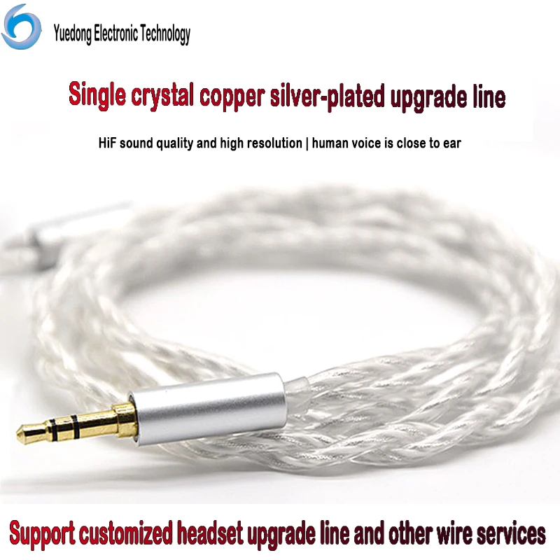 YUEDONG-7N-Single-Crystal-Copper-Silver-Plated-Upgrade-Cable ...