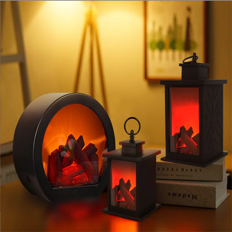 Fireplace-Lanterns-Small-Fake-Fireplace-Flame-Effect-USB-Charge ...