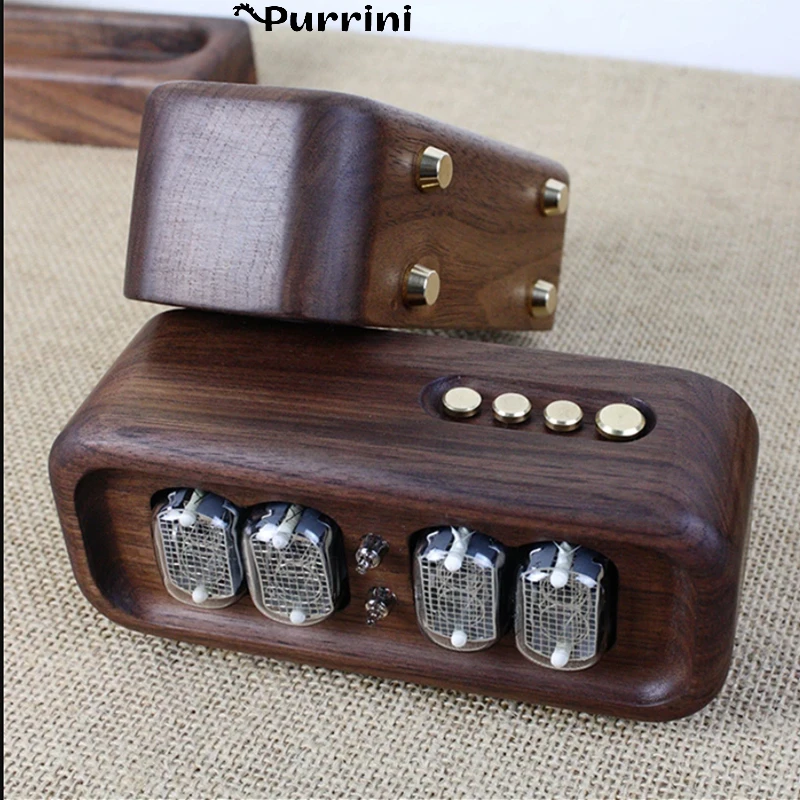 Nixie Clock Desk Table Clocks | Nixie Tube Clock Tubes | Walnut Wood Digital Watch - Desk ...