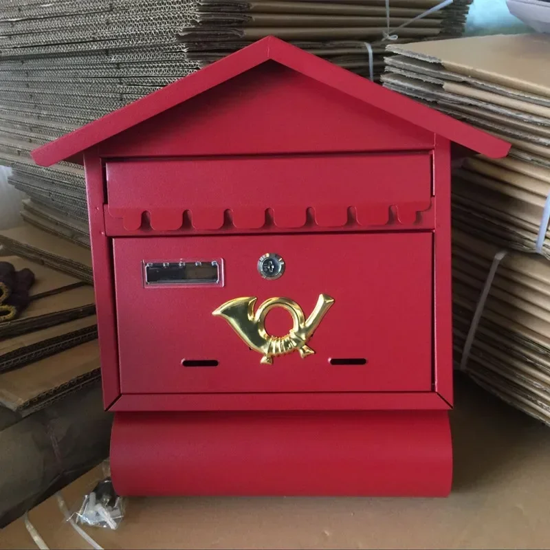 Outdoor Metal Retro Rustic Mailbox Home Office Newspaper Magazine ...