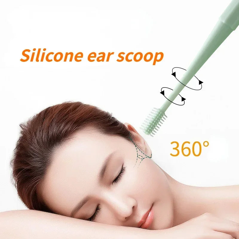 Double-Head-Spiral-Soft-Silicone-Earwax-Removal-Ear-Scoop-Set-Stainless ...