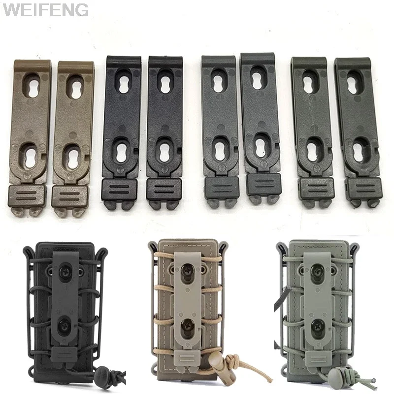 2PCS/SET Tactical Molle Waist Clip Magazine Pouch Back Clamp Attach ...