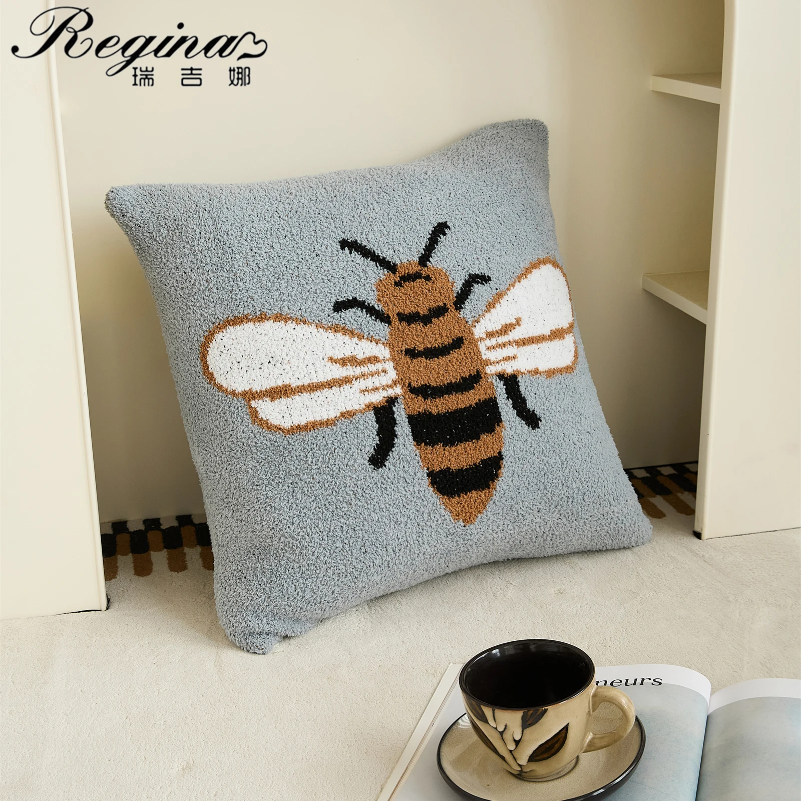 Regina-Bee-Pattern-Design-Fronha-Macio-Aconchegante-Quente-Fofo ...