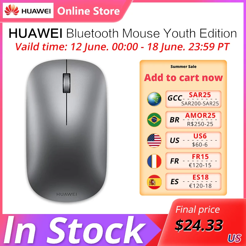 HUAWEI Bluetooth Mouse (2ª generación) Lite Versión Bluetooth 5,0 ...