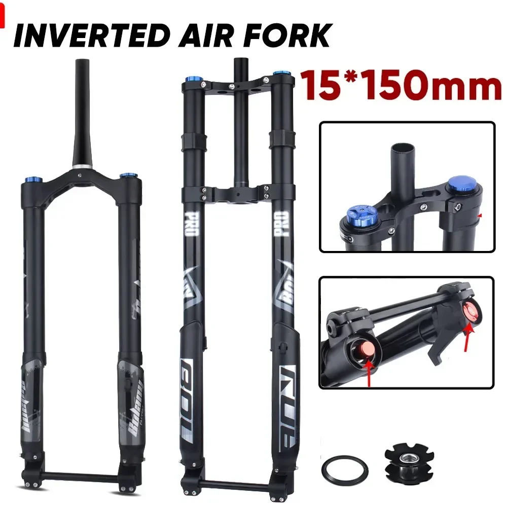 Bolany-Double-Shoulder-Air-Supension-29-mtb-inverted-Bicycle-Fork ...