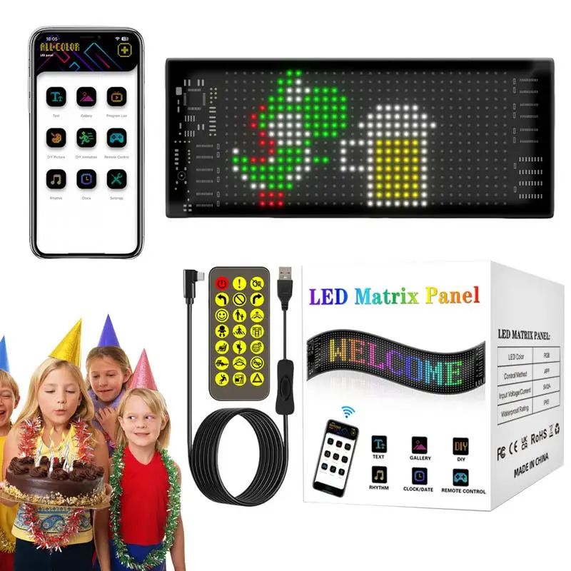 Smart-Car-LED-Pixel-Display-Screen-APP-Control-Auto-Rear-Window-LED ...