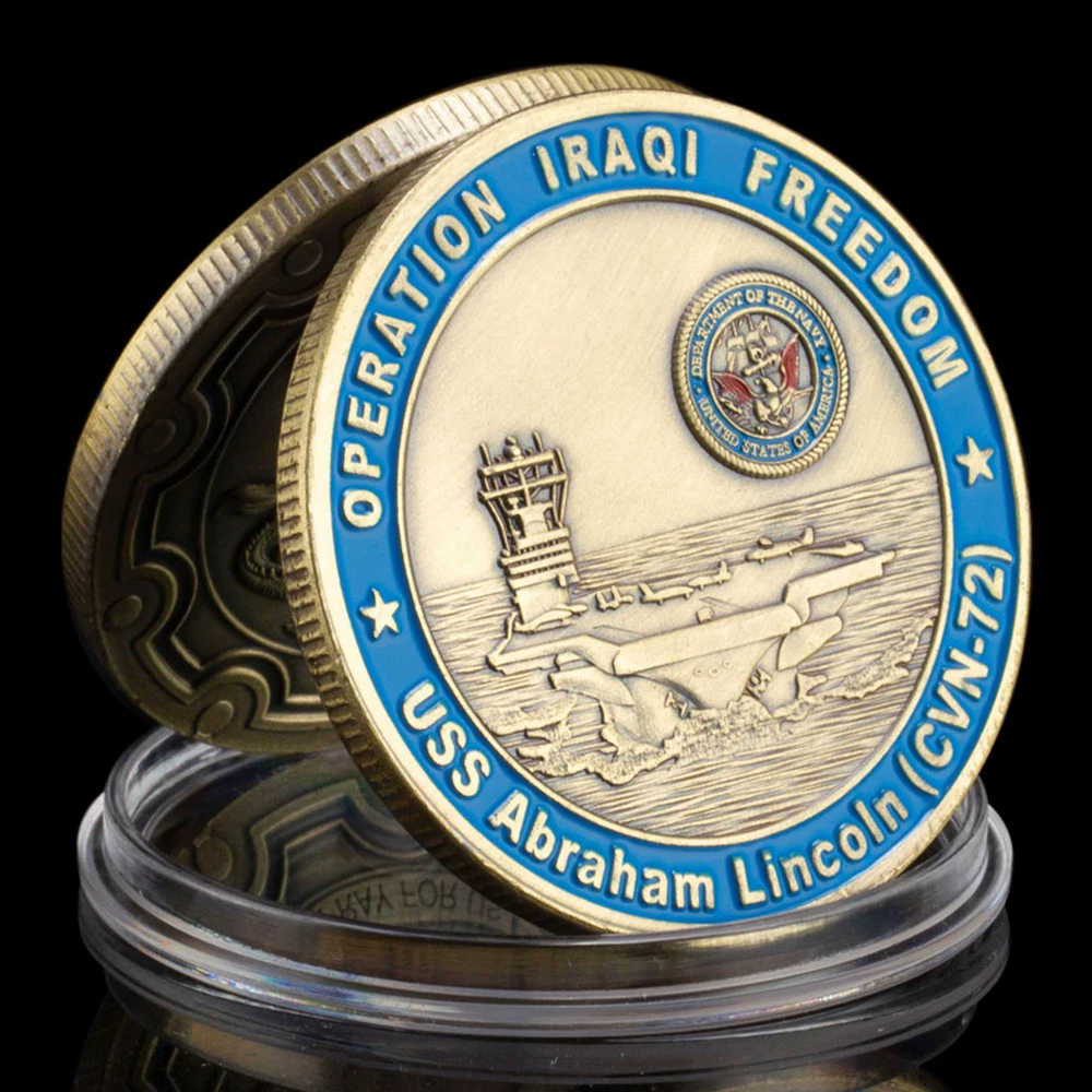 USA-Ahraham-Lincoln-CVN-72-Aircraft-Carrier-Souvenir-Coin-Bronze-Plated ...