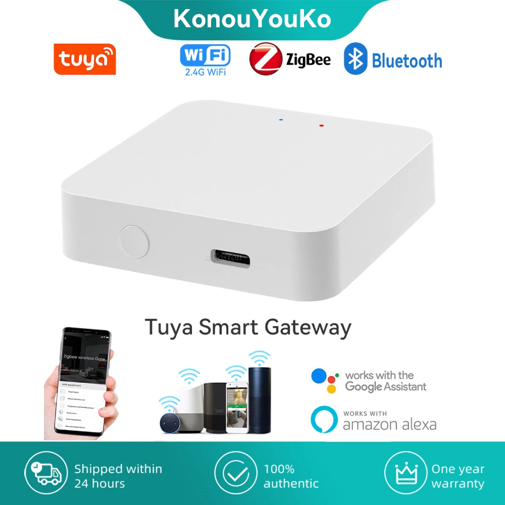 Tuya zigbee 3.0 inteligente gateway hub multi modo de casa inteligente ponte wifi bluetooth app ...