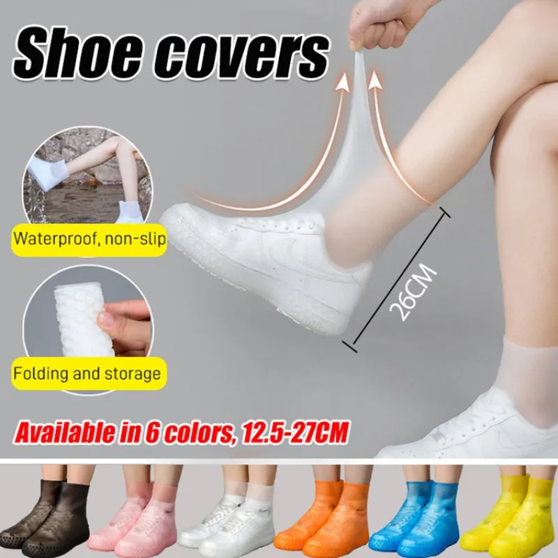 Outdoor Antislip Rain Shoes Shoe Covers Reusable Fashion Waterproof One ...