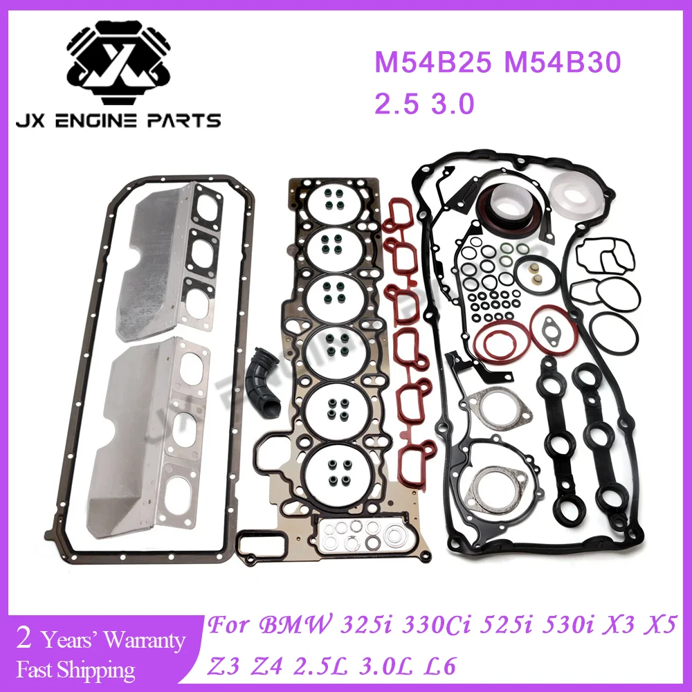 M54 B25 B30 Engine Rebuild Kit Head Full Gasket Set For BMW 2.5 3.0 ...