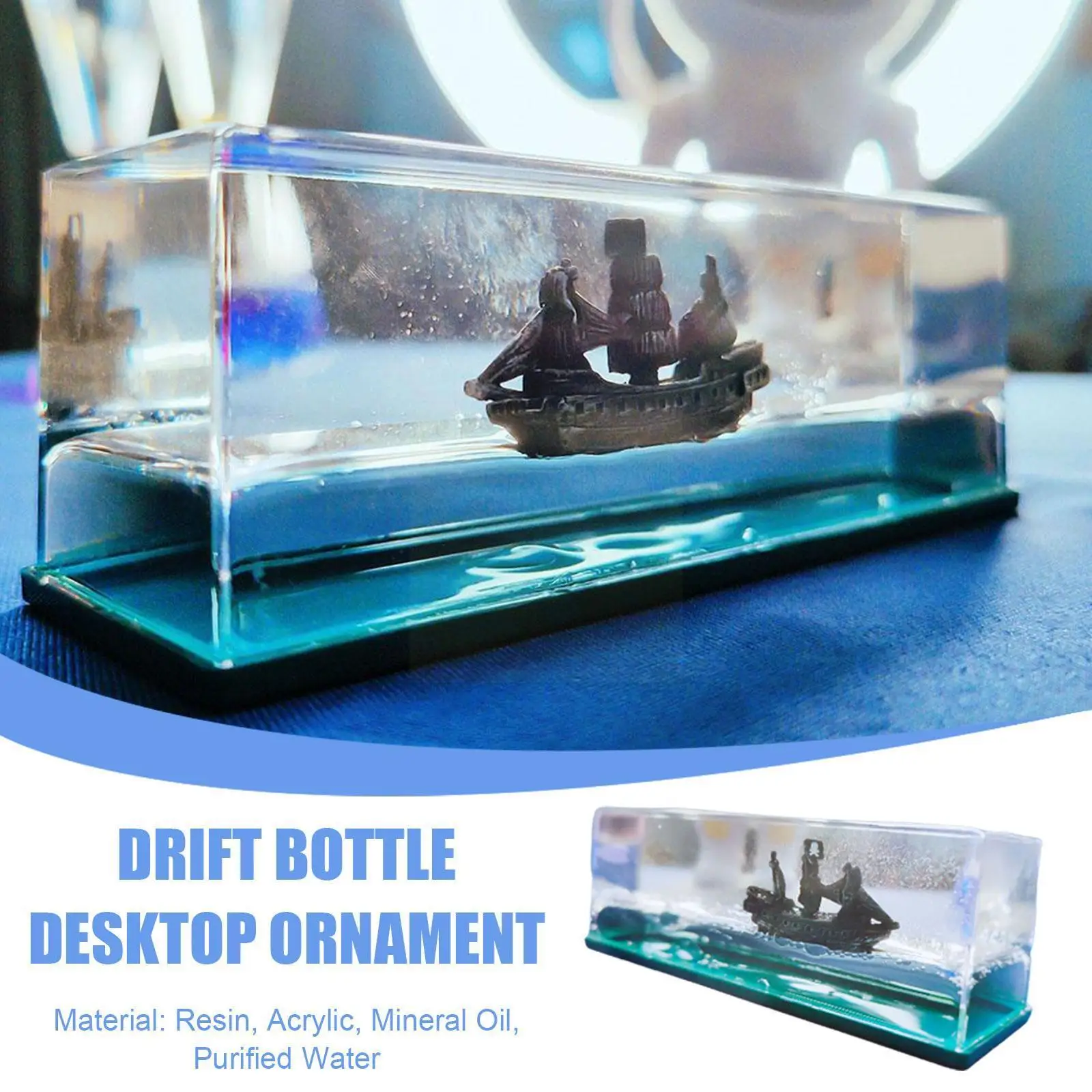 Ship Cruise Ship Fluid Liquid Drift Floating Gift Room Decoration Boat ...