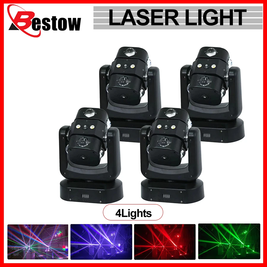 8*12W 4+4Eyes RGBW Laser Beam Line Scanner Projector DJ Disco Stage ...