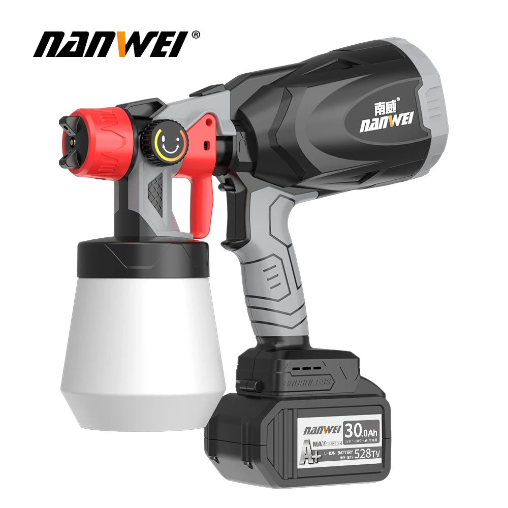 NANWEI-Electric-Paint-Spray-Gun-Large-Capacity-Tools-With-Nozzles-For ...