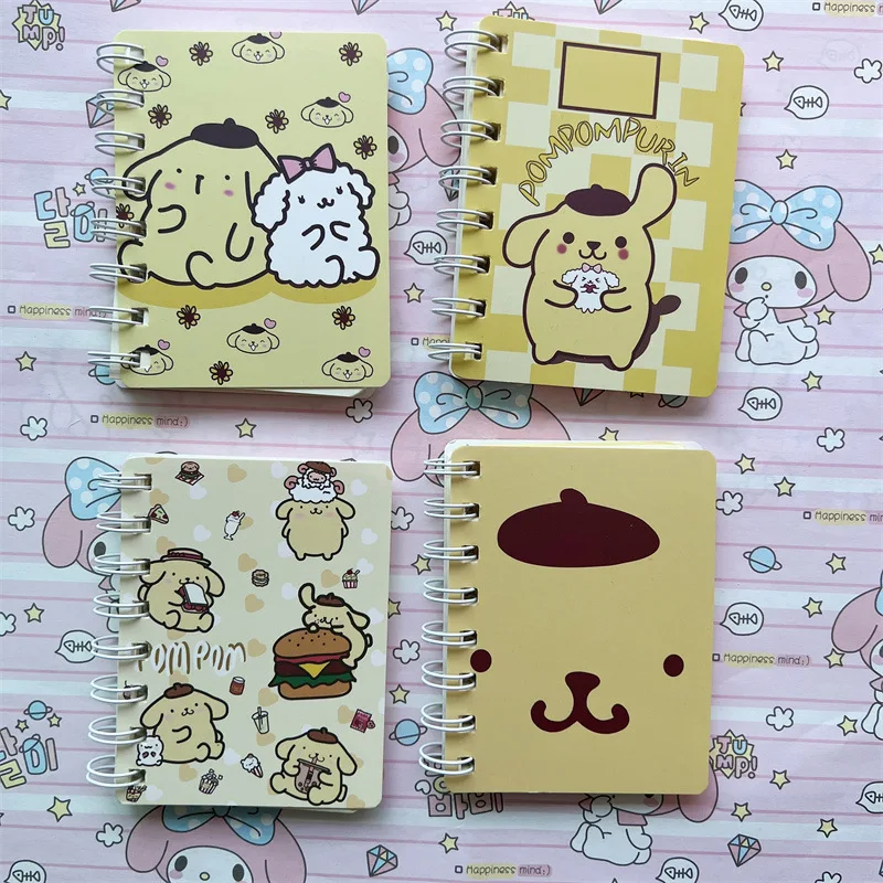 4PCS Sanrio Pompom Purin Portable Kawaii Notebook - KawaiiMerch.com