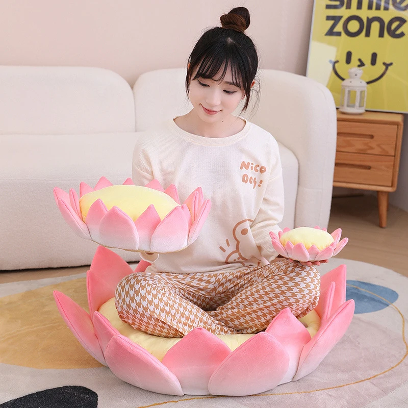 Ins-Lotus-Seat-Cushion-Soft-Flower-Seat-Cushion-Detachable-GuanYin ...