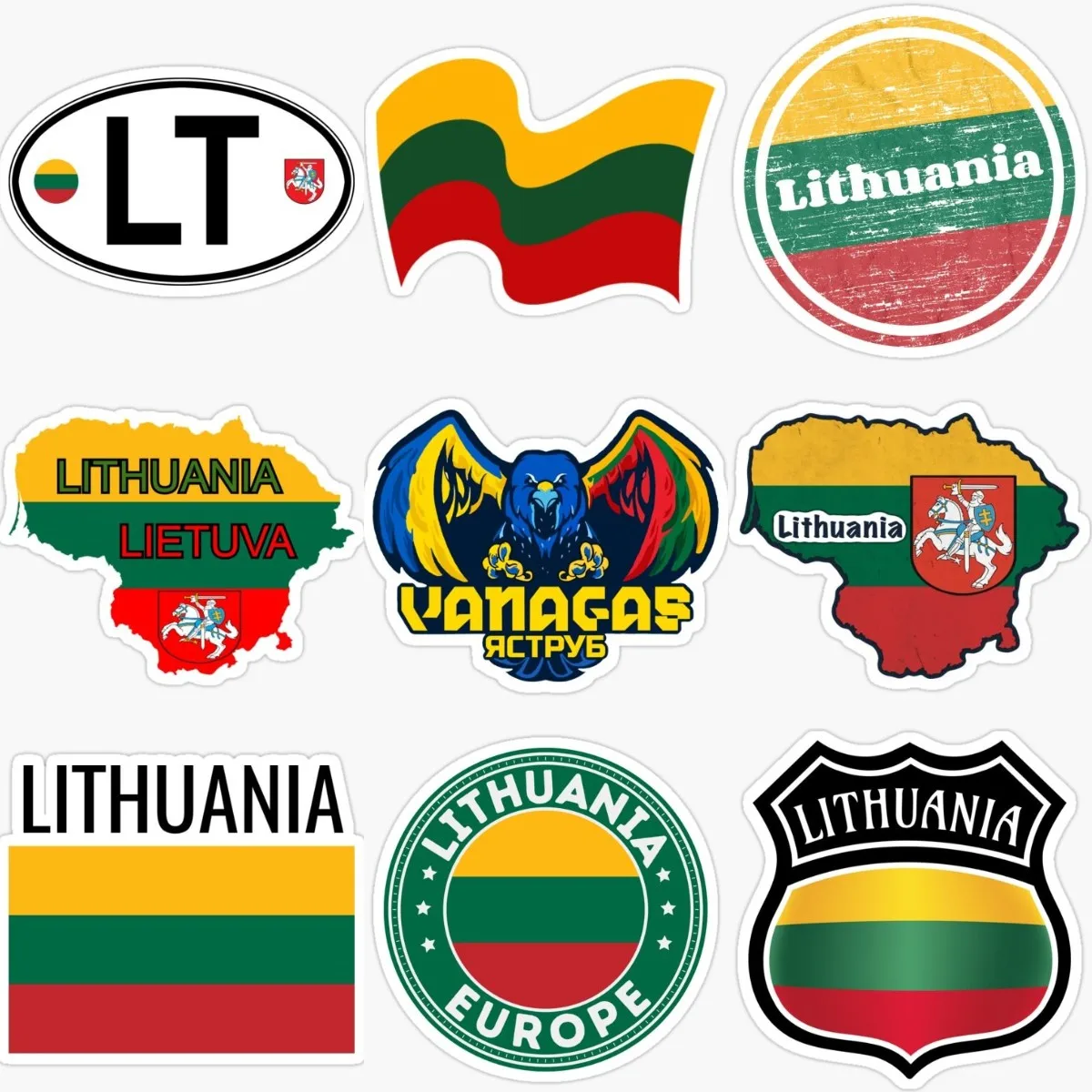 LT-Lithuania-Flag-Map-Badge-PVC-Creative-Sticker-for-Decorate-Car-Van ...