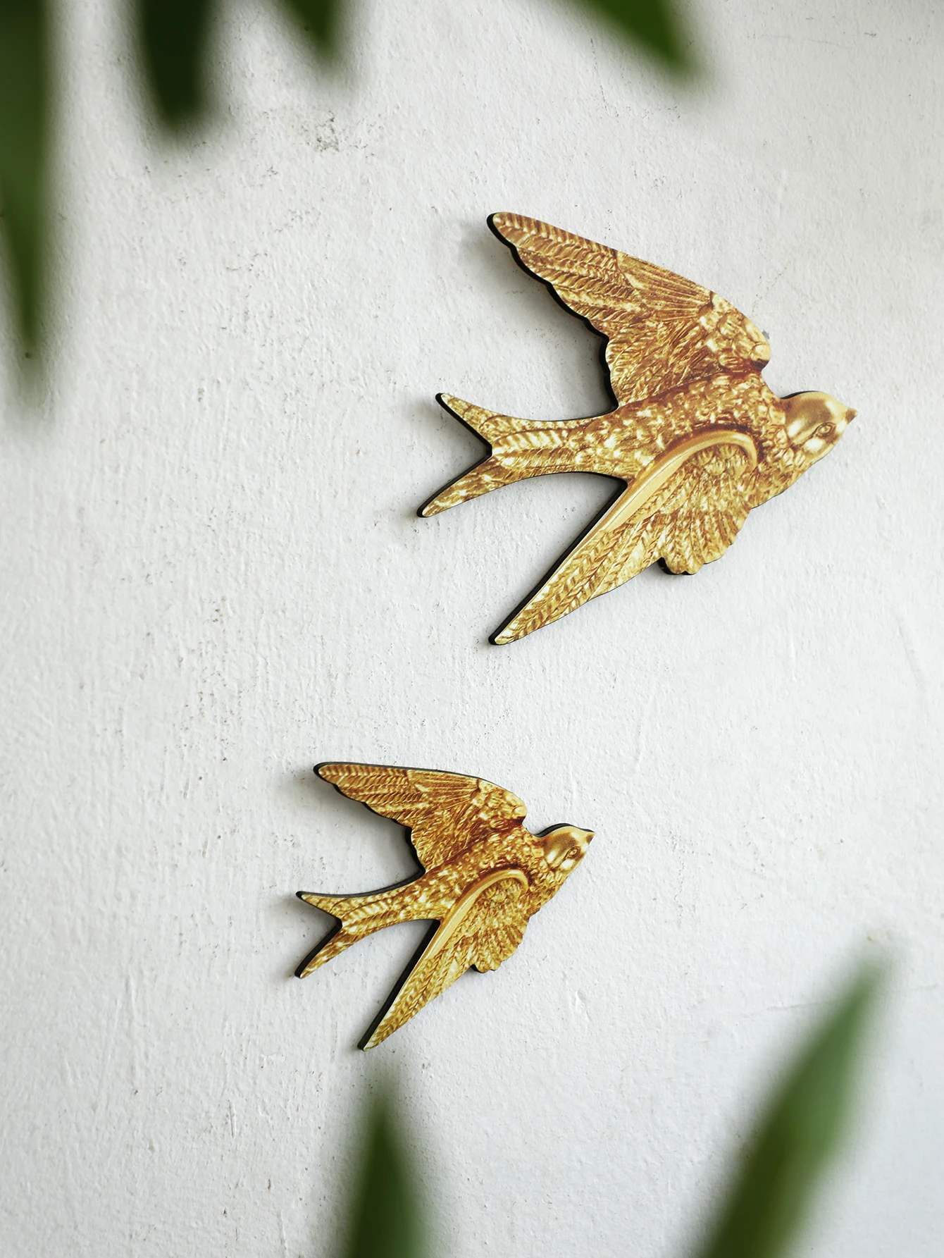 Gold Flying Birds Wall Decor Wall Hanging Birds Wooden Wall Art Decor ...
