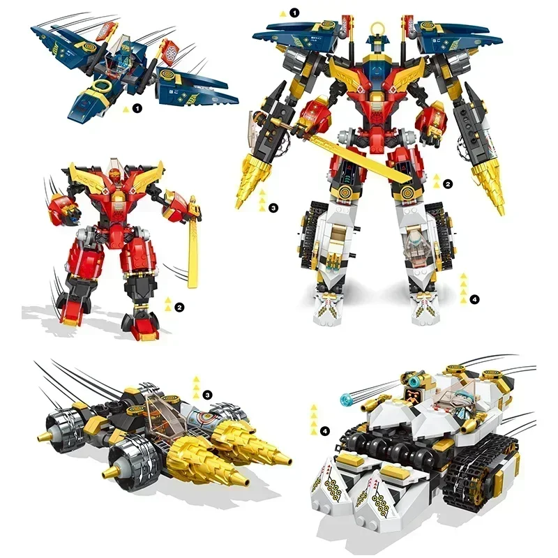 1148pcs-4in1-Ultra-Combo-Mech-Building-Blocks-Titan-Robot-Mech-Chariot ...