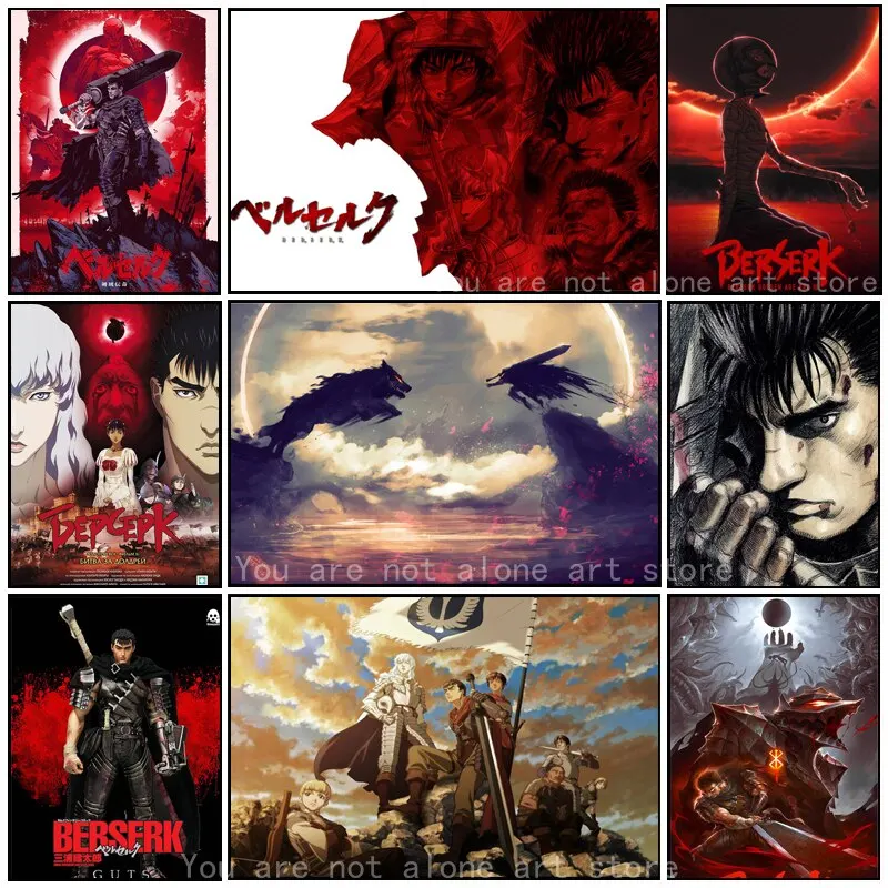Berserk-Japan-Anime-Classic-Canvas-Painting-Poster-for-Home-Decor ...