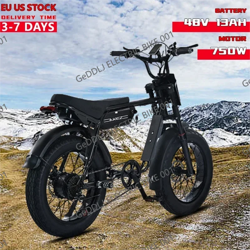 AKEZ-ZX-EU-Stock-Bicycle-48V13AH750W-Motor-20-4-inch-Fat-Tire-Carbon ...