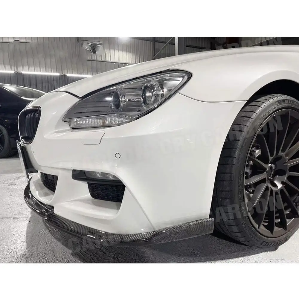 Carbon Fiber Front Lip Chin Spoiler Bumper Skrit For BMW 6 Series F06 ...