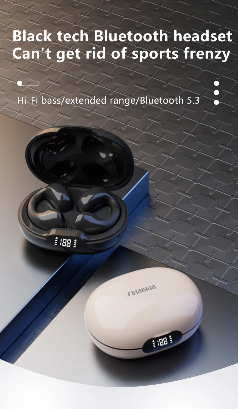 Fineblue F350 Bluetooth 5.3 Ear-clip TWS Sport Headphone