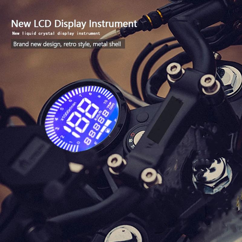 Universal-Motorcycle-Panel-Speedometer-LED-Screen-Multi-function ...