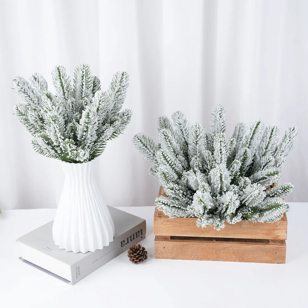 5p-Christmas-Artificial-Plastic-Pine-Needle-DIY-Bouquet-Gift-Box ...