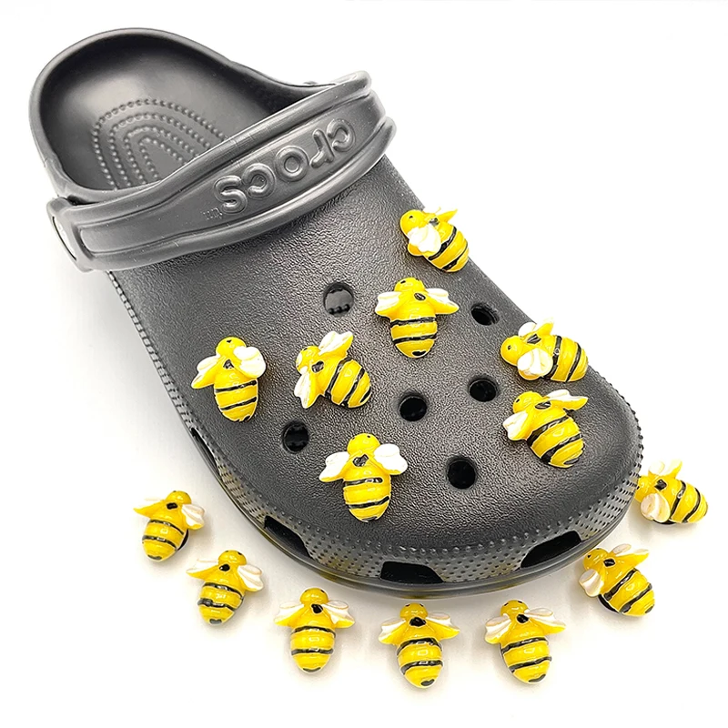 3D-Cute-Cartoon-Bee-Insect-Animals-Hard-Plastic-Shoe-Decorations-DIY ...