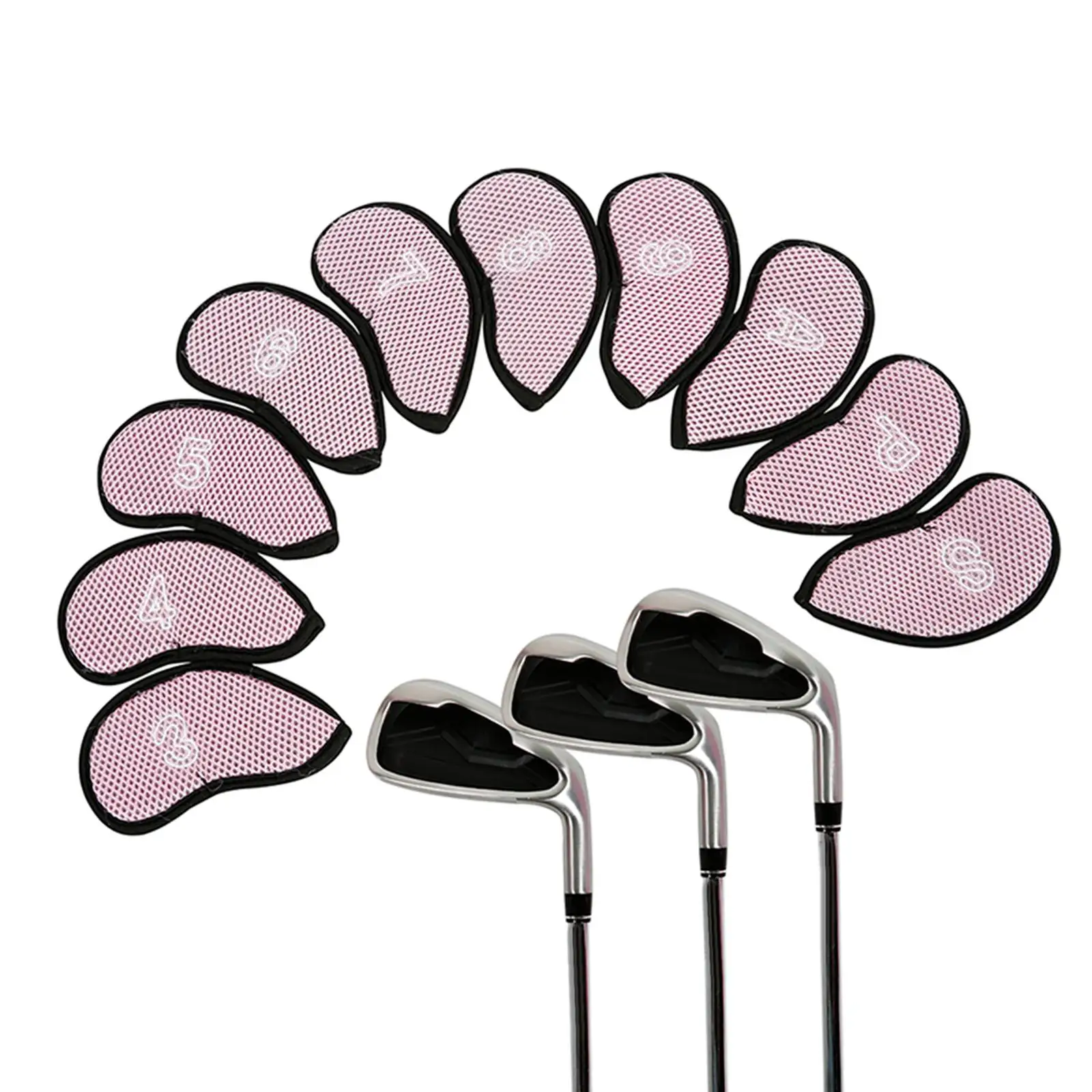 10-Pieces-Golf-Iron-Head-Covers-Iron-Putter-Number-Tag-Golf-Clubs-Case ...