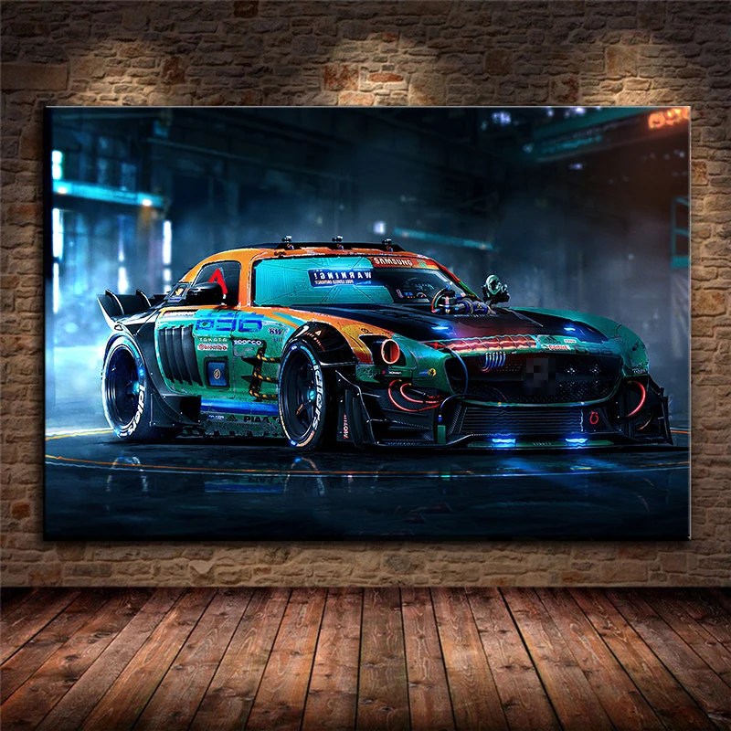 Moderne-Home-Decor-Kunstwerk-Konzept-Auto-Poster-Drucke-Supercars-Kunst ...