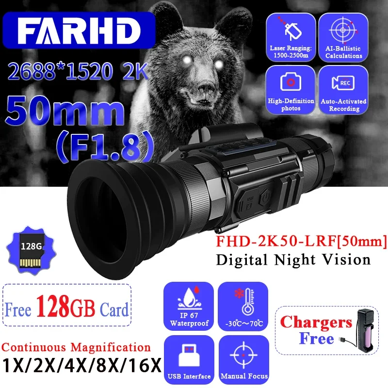 FHD-2K50-LRF-Outdoor-Optical-Zoom-Range-Finder-Multi-Function-Night ...