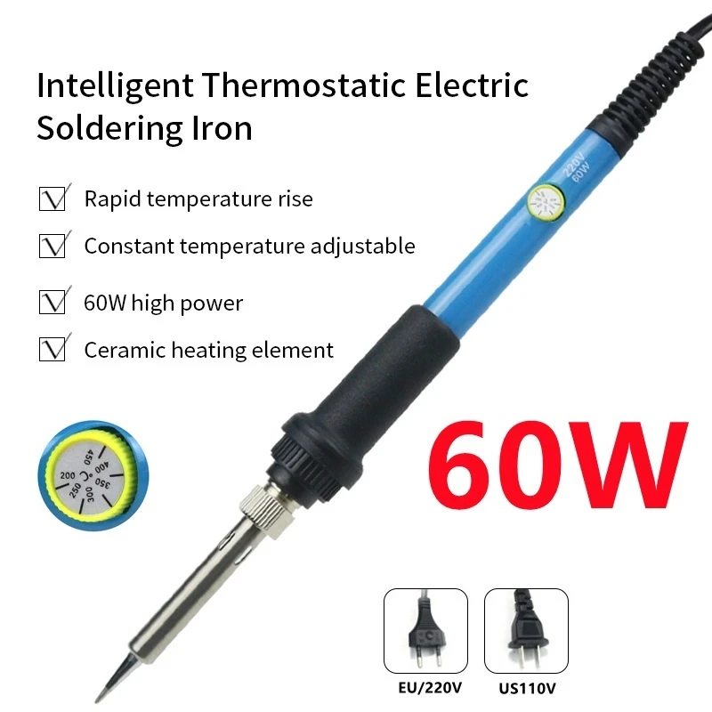 110V 220V 60W US/EUPlug Electric Soldering iron 908 Adjustable ...
