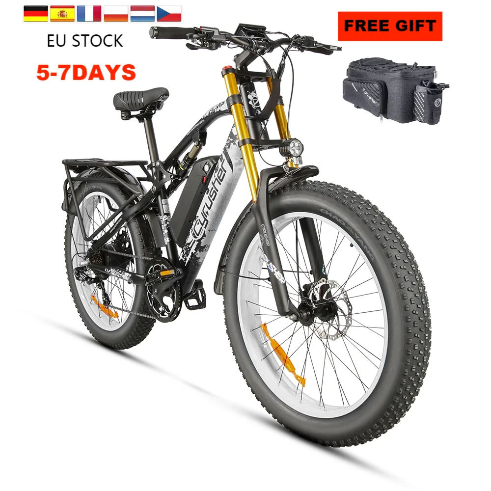Electric Dire Bikes For Men Snow Mountain E-bike 48v 17ah Battery Fat ...