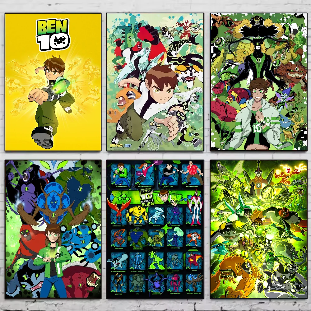 American cartoon Ben 10 Poster HD art sticky wall waterproof home ...