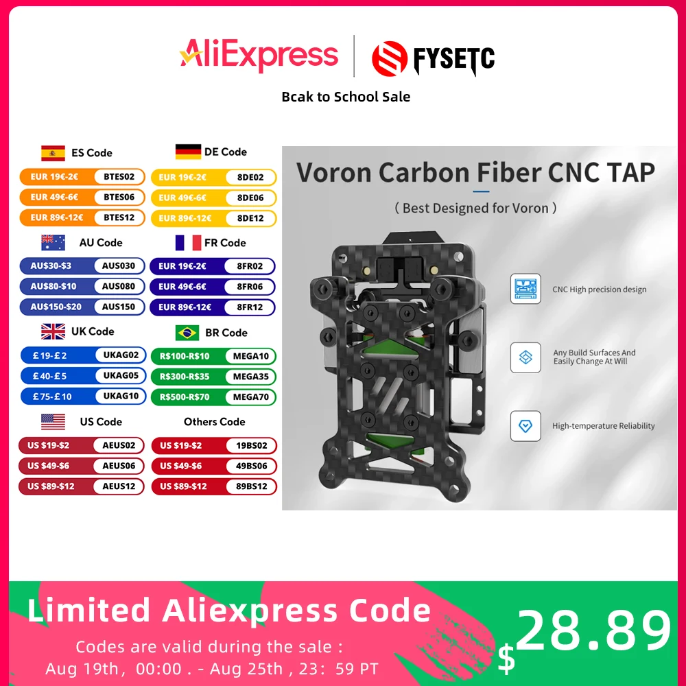 FYSETC-Voron-CNC-Carbon-Fiber-TAP-High-temperature-resistance-and-Light ...
